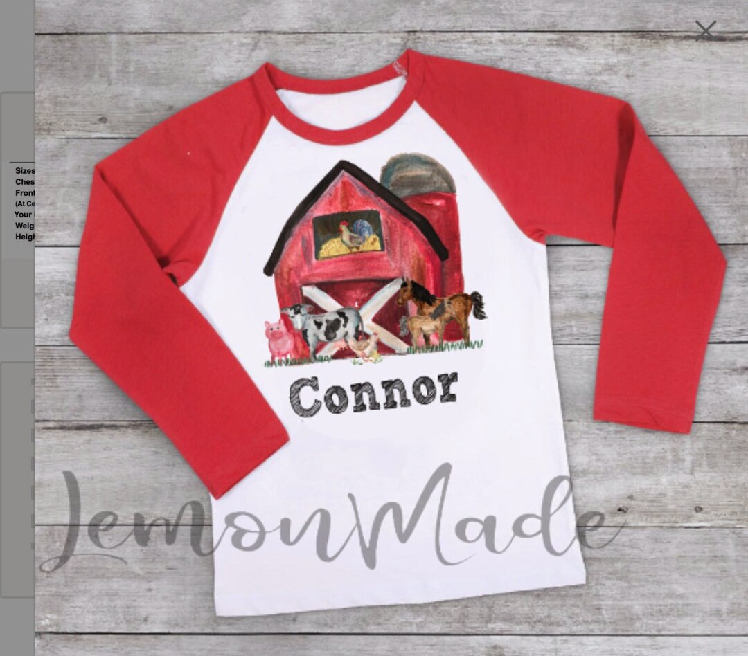 Farm Shirt With Name, Field Trip Farm Shirt, Barn Shirt for Boy, Barn ...