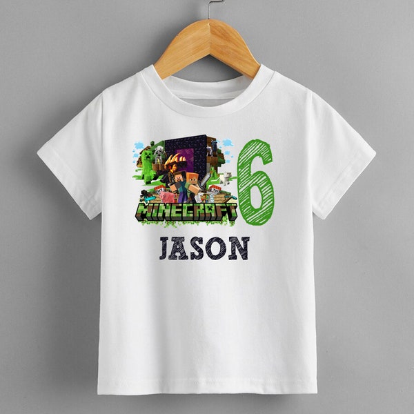 Minecrafter Birthday Shirt - Etsy
