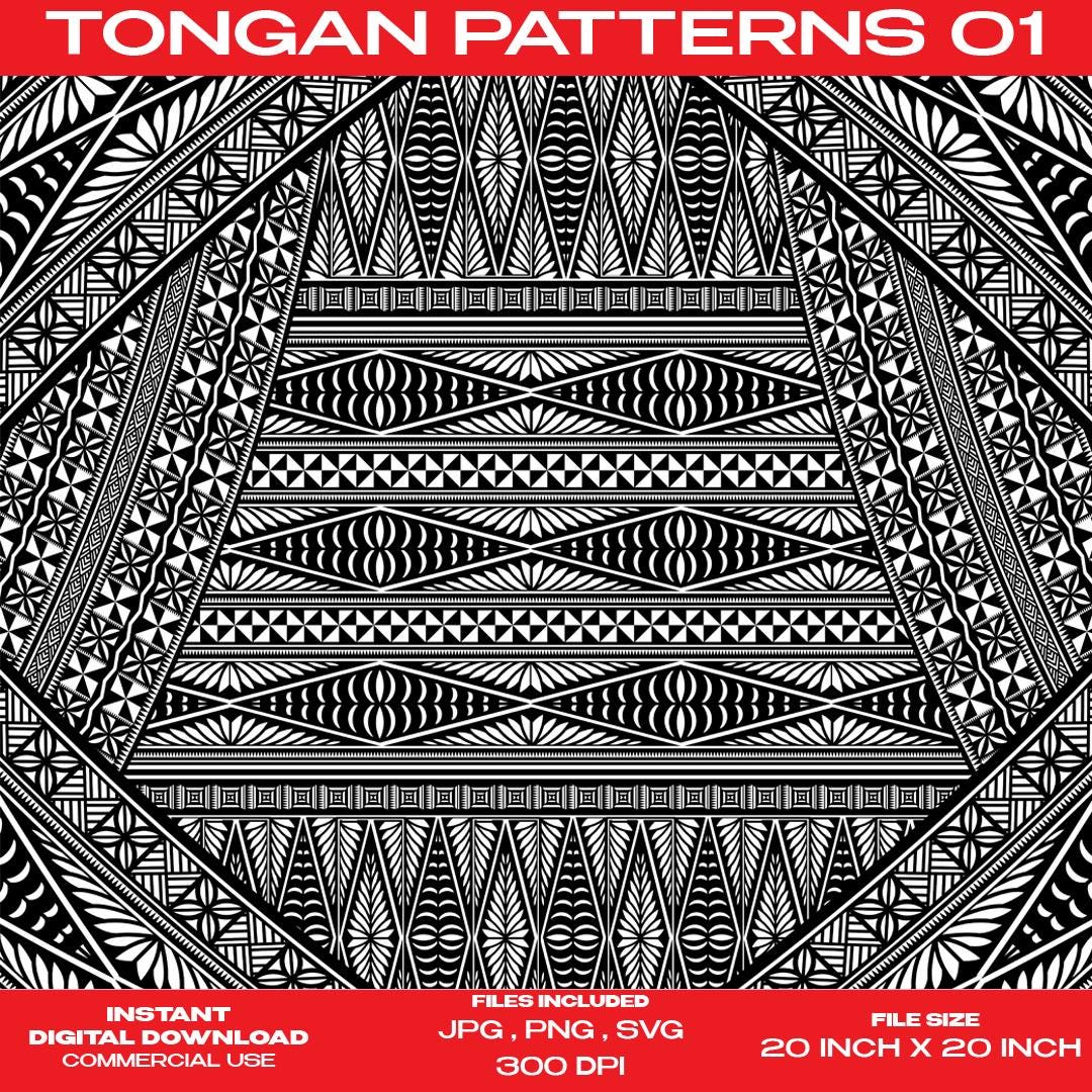 Tongan Pattern 01 ( Polynesian Tribal Patterns ) * NEW 2025 * - Etsy