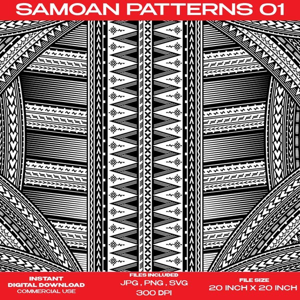 Samoa Patterns - Etsy New Zealand