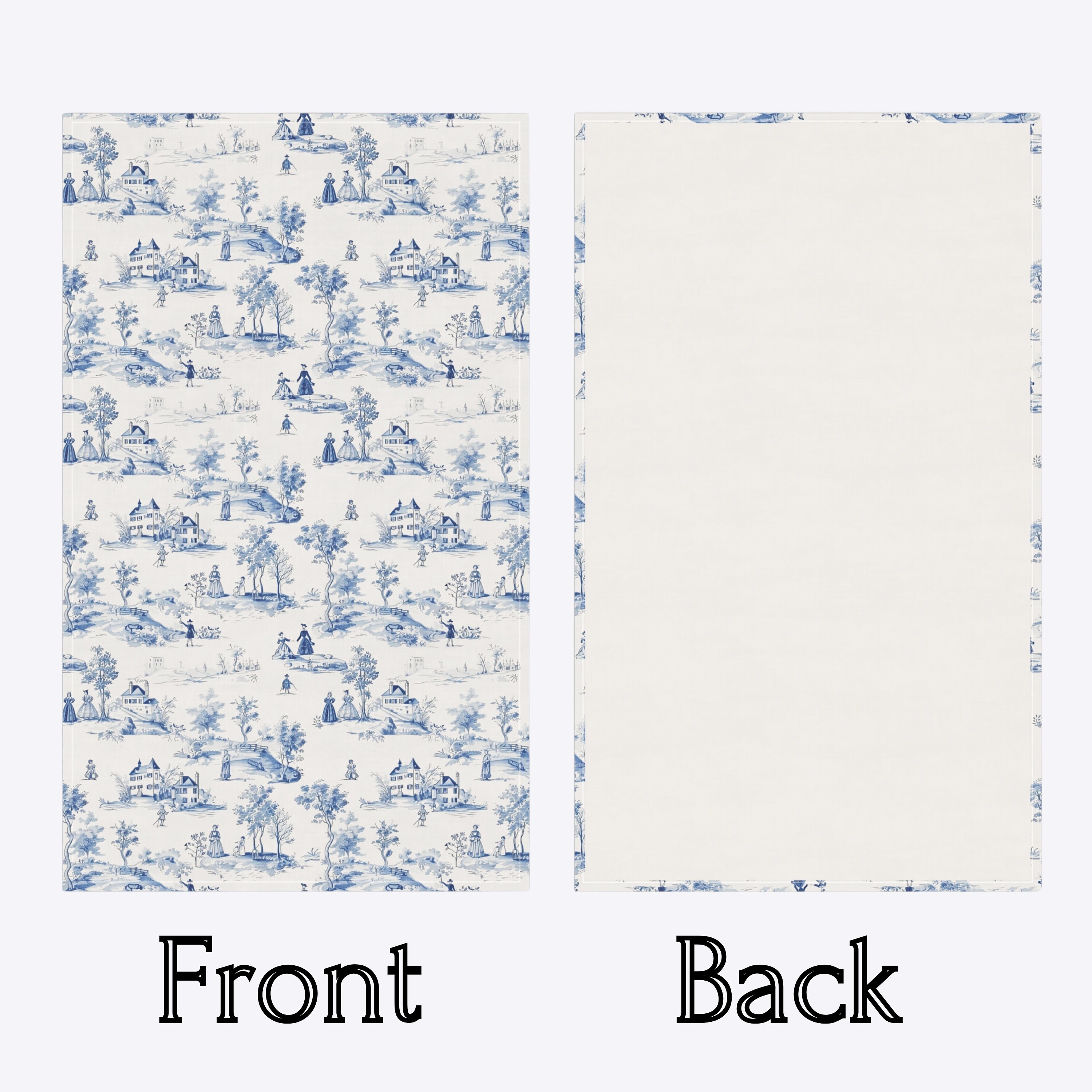 Custom Toile French Country Kitchen Towel Personalized Cotton Toile De ...