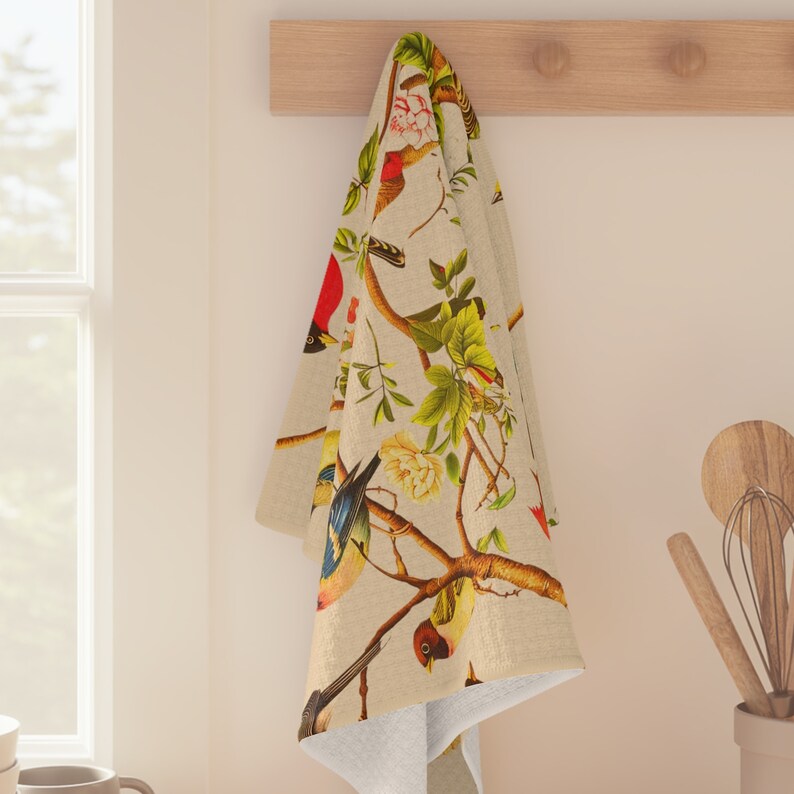 Microfiber Tea Towel Custom Color Kitchen Towel Bird Print Kitchen ...