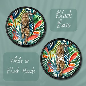 Cheetah Tropical Wall Clock Nature Inspired Decor for Housewarming Gift ...