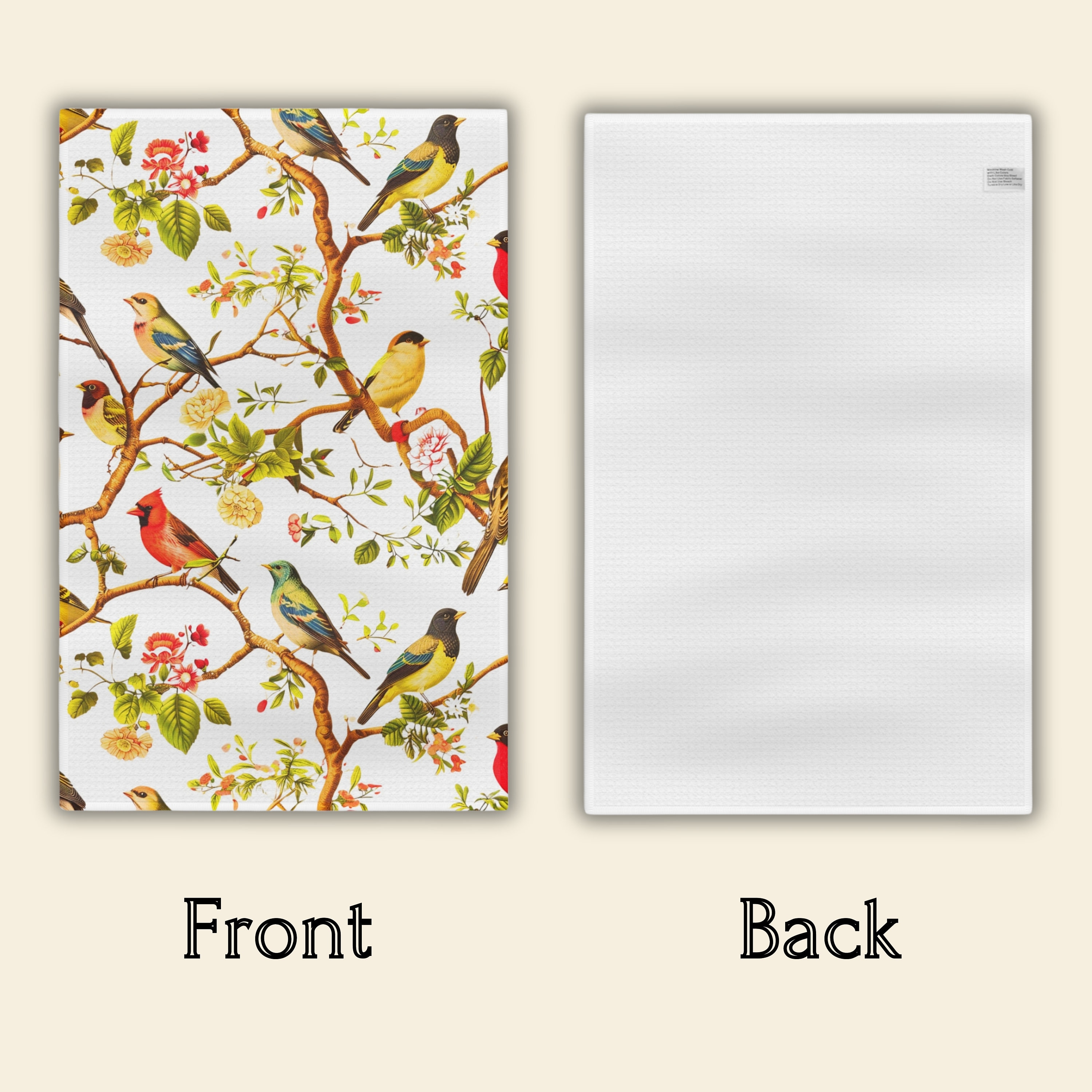 Microfiber Tea Towel Custom Color Kitchen Towel Bird Print Kitchen ...