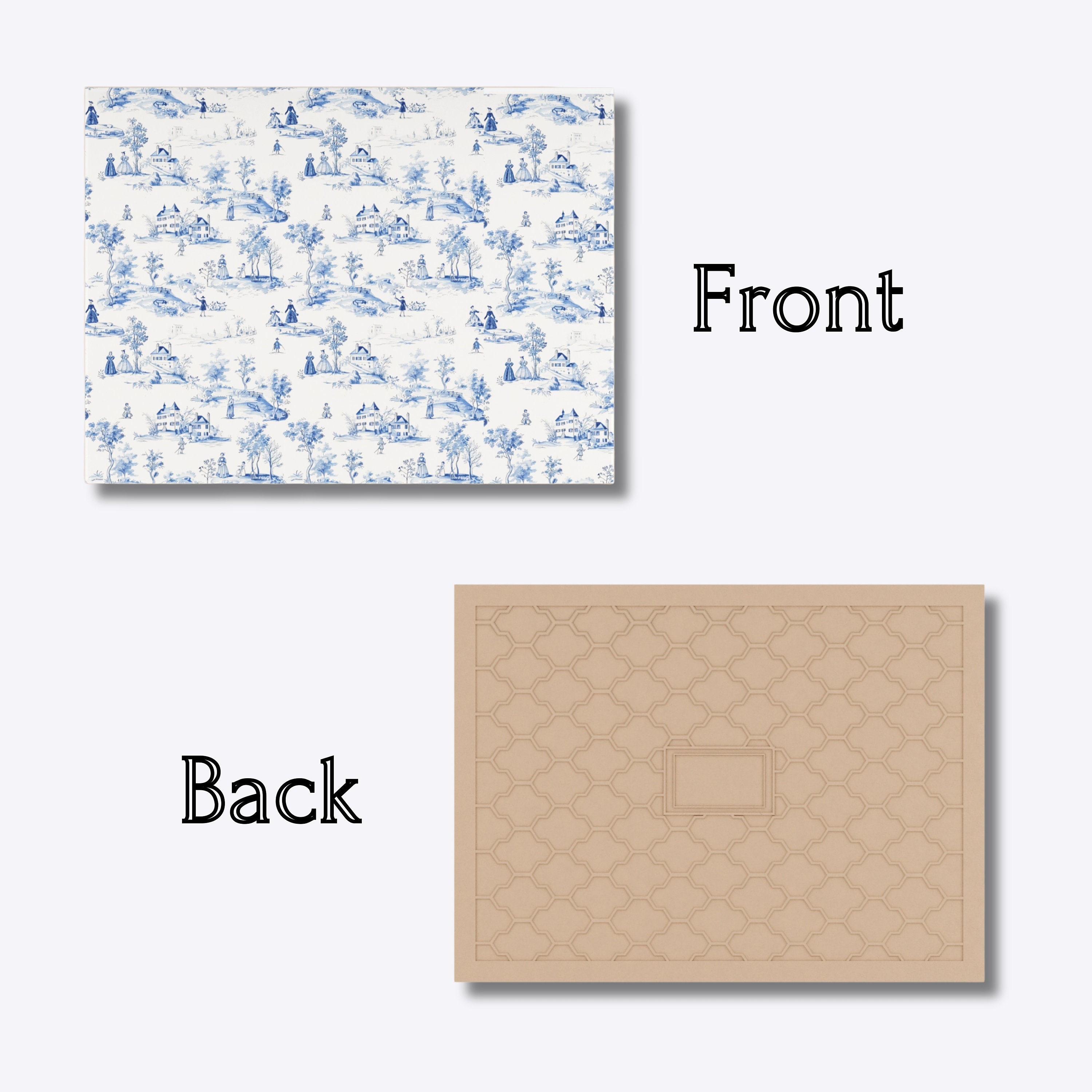 Ceramic Tile Blue French Toile Kitchen Decor Countryside Bathroom ...