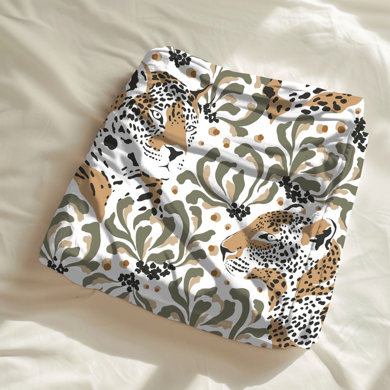 Cheetah Safari Blanket Leopard Jungle Throw Tropical Home Decor Gift ...
