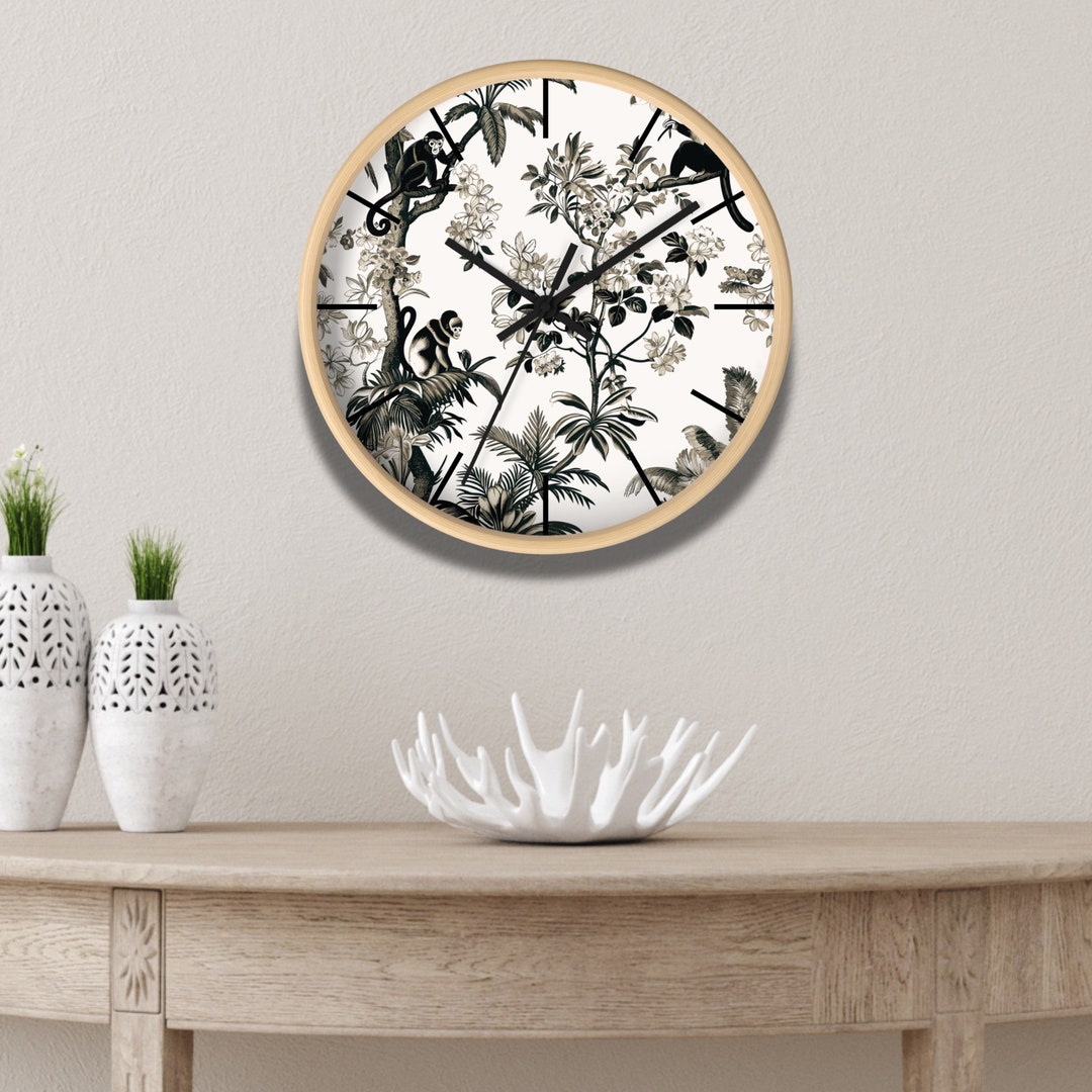 Tropical Jungle Wall Clock Wildlife Inspired Home Decor Gift Idea ...