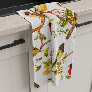 Microfiber Tea Towel Custom Color Kitchen Towel Bird Print Kitchen ...