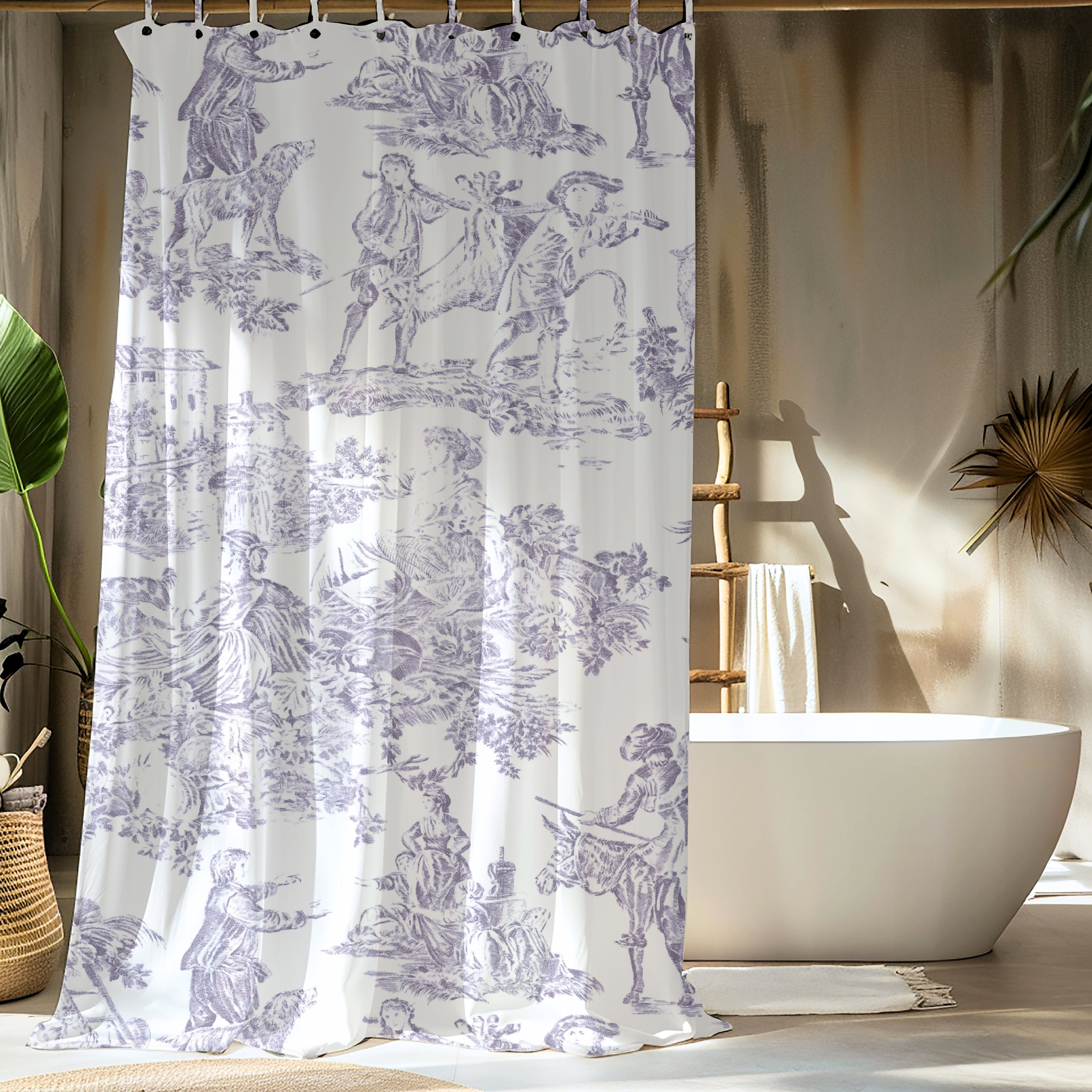 Custom Lavender Toile Shower Curtain Personalized French Country ...