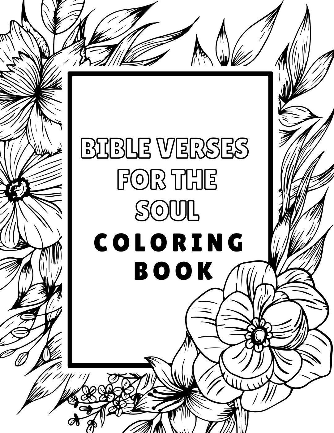 Bible Verses for the Soul Coloring Book 10 Pages Digital Download for ...