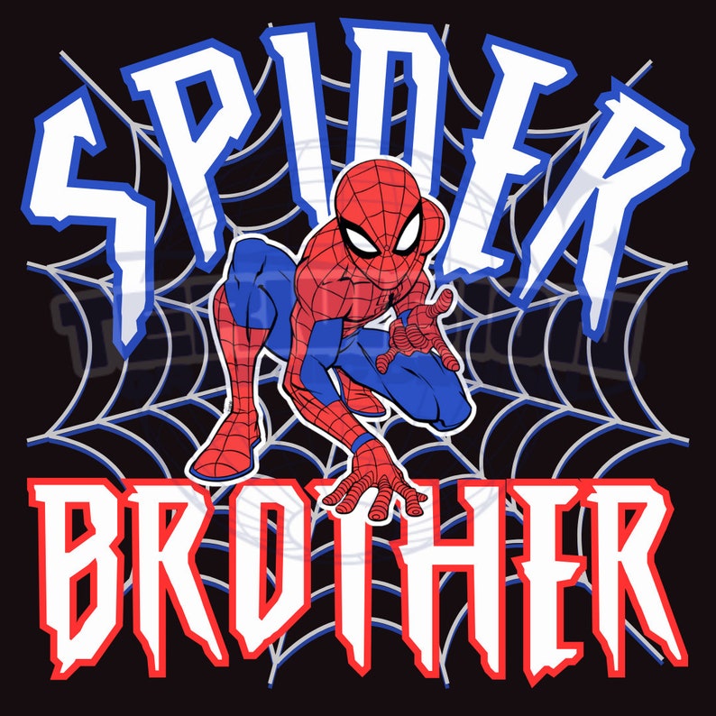 Black Spiderman Birthday Boy Digital Transparent PNG Mom Dad Brother ...