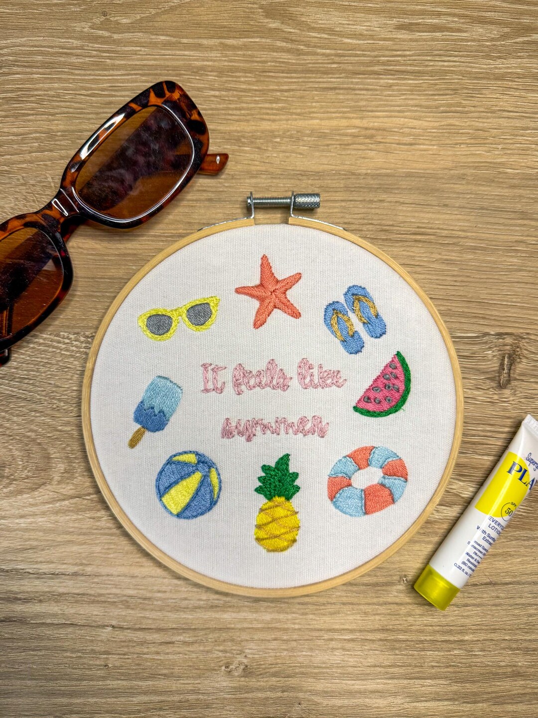 It Feels Like Summer Hand Embroidery Art - Etsy
