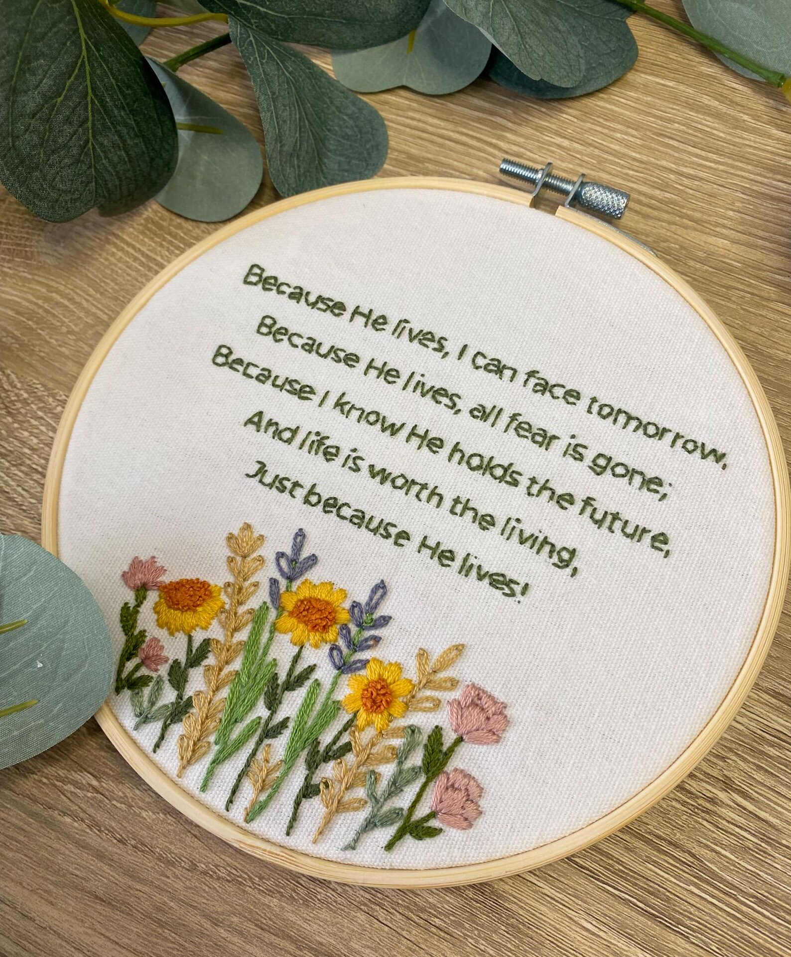 Because He Lives Hand Embroidery Pattern - Etsy