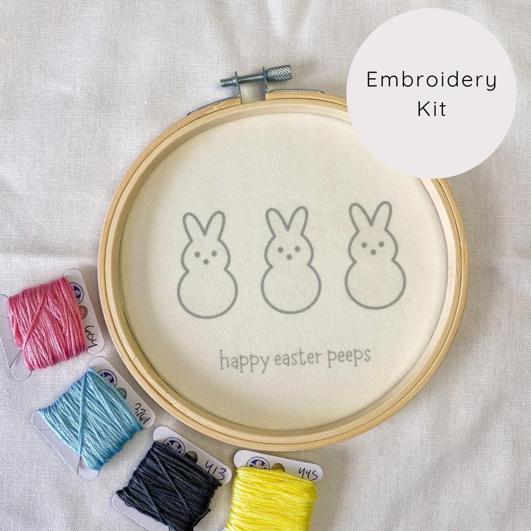 Peeps Hand Embroidery Kit - Etsy