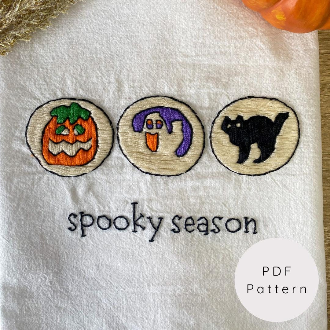Halloween Cookies Hand Embroidery Pattern - Etsy