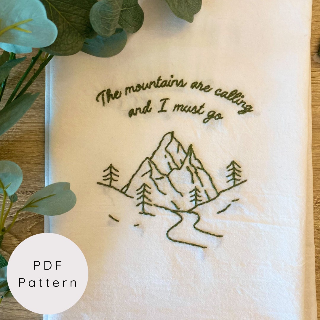 Mountains Hand Embroidery Pattern - Etsy