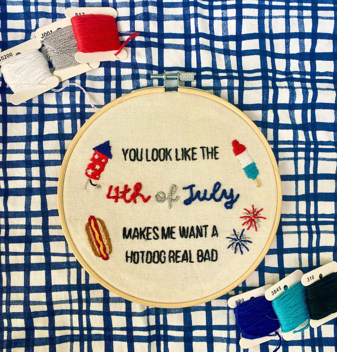 4th of July Embroidery Pattern - Etsy
