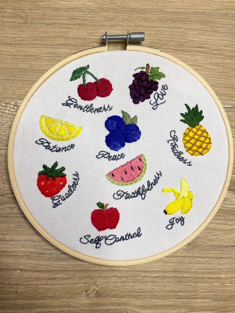 Fruits of the Spirit Hand Embroidery Pattern - Etsy