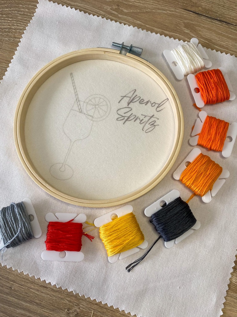 Aperol Spritz Hand Embroidery Kit - Etsy