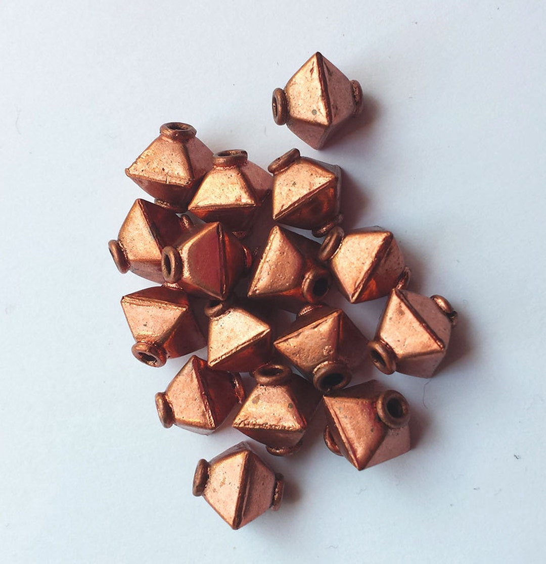 Solid Copper Beads Bali Style Accents Choose Tubes Cubes or Ovals - Etsy