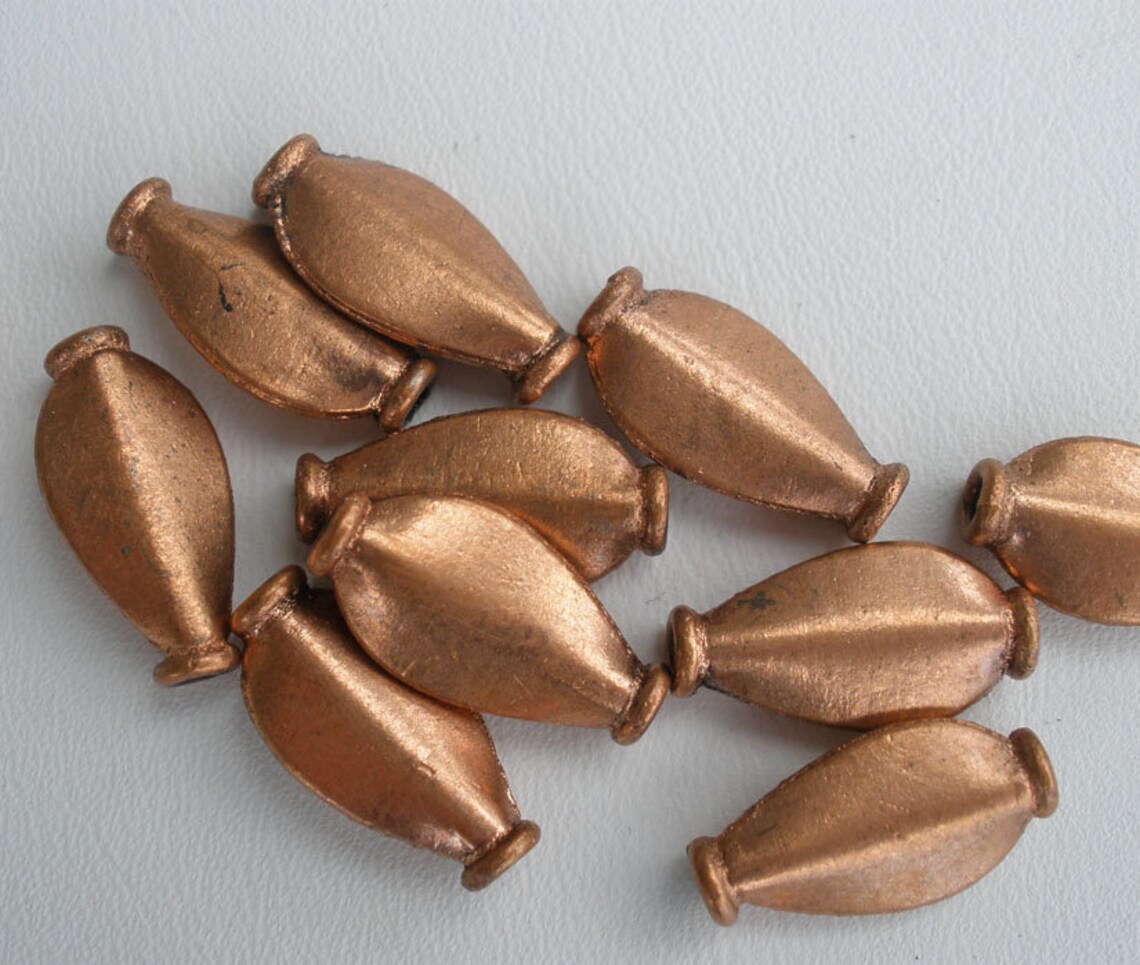 Solid Copper Beads Bali Style Accents Choose Tubes Cubes or Ovals - Etsy