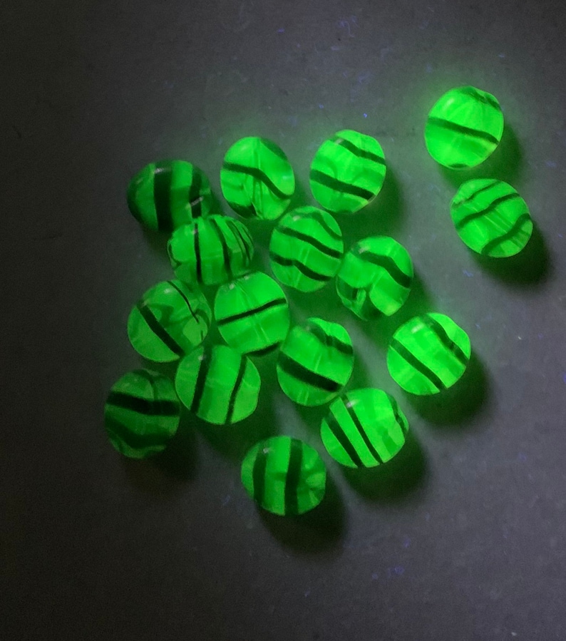 Black Light Glow in the Dark Glass Beads Choose Your Style - Etsy
