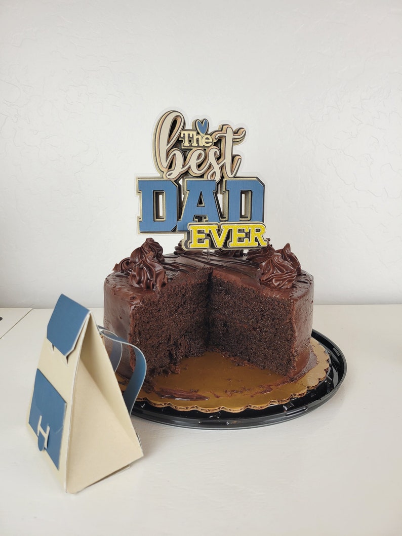 3D Father's Day Cake Topper - Etsy