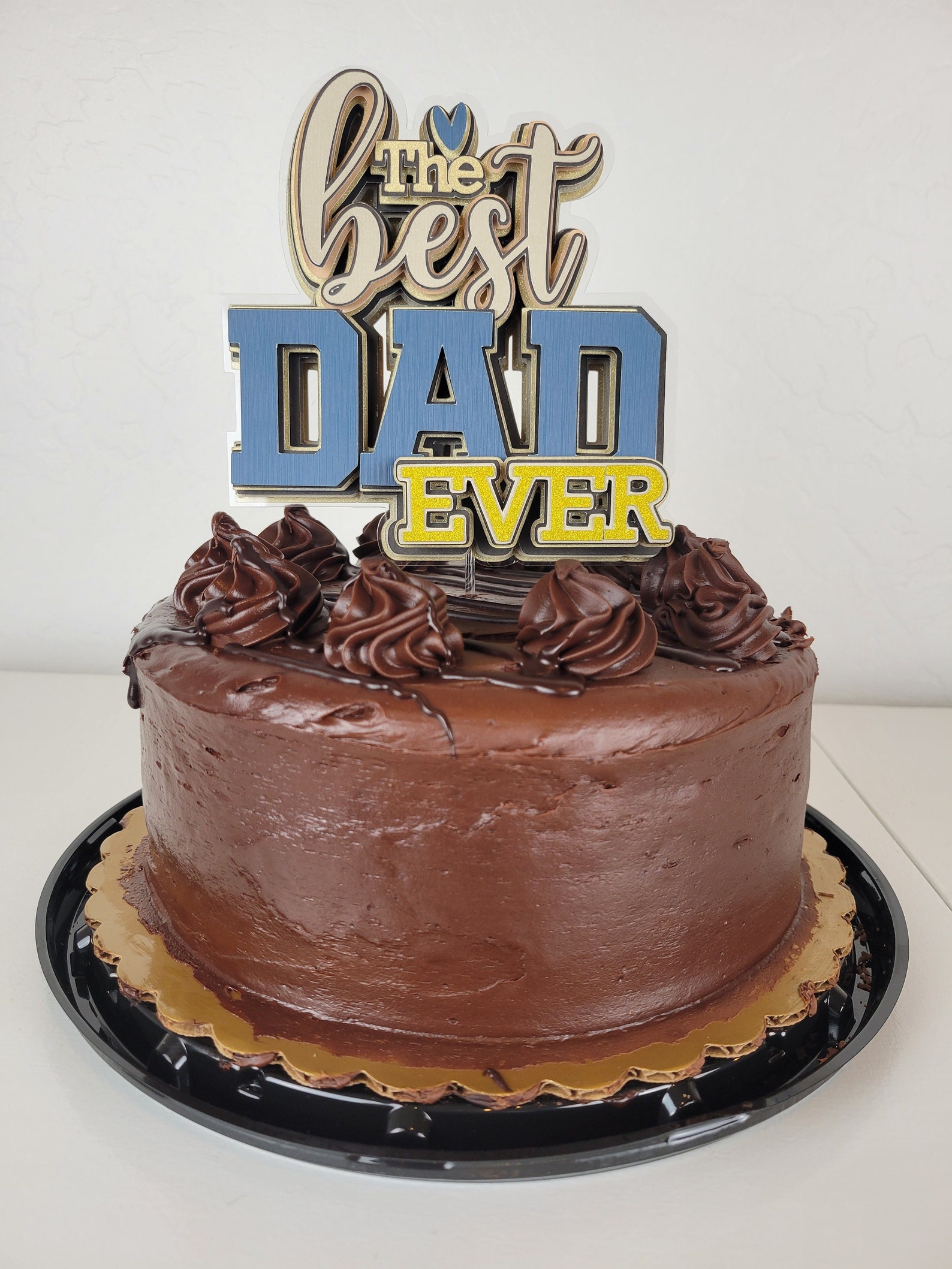 3D Father's Day Cake Topper - Etsy