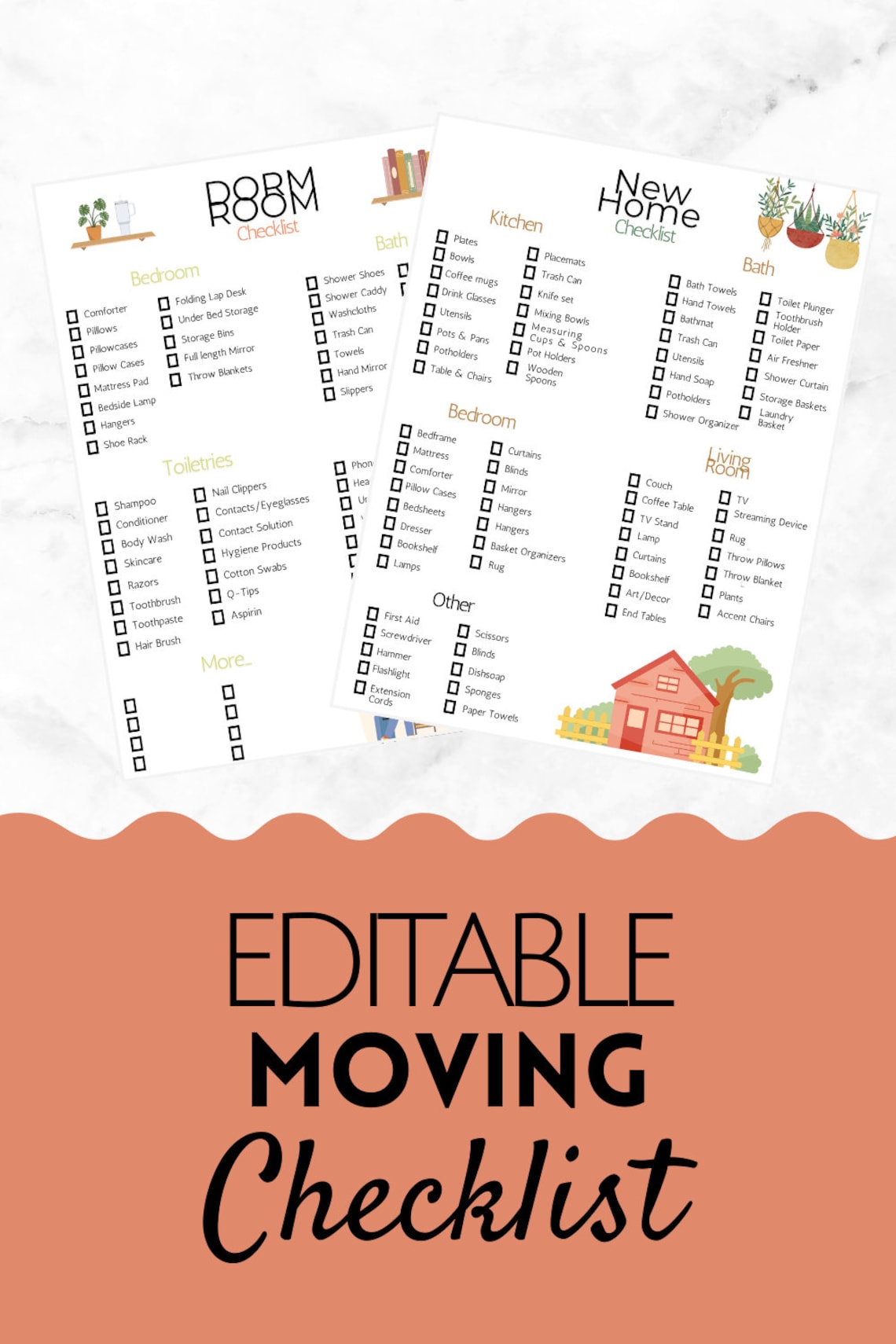 Editable Apartment Move in Checklist for New Apartment List for ...
