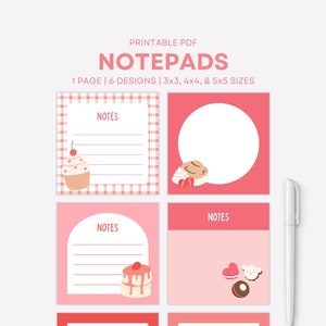 Strawberry Sweets Notepad Set Cute Strawberry Memo Pad for Notes ...