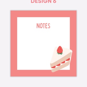 Strawberry Sweets Notepad Set Cute Strawberry Memo Pad for Notes ...