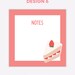 Strawberry Sweets Notepad Set Cute Strawberry Memo Pad for Notes ...