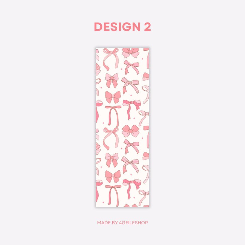 Coquette Bookmark Set Ver. 1 Printable, Digital, Cute, Bow, Ribbon ...