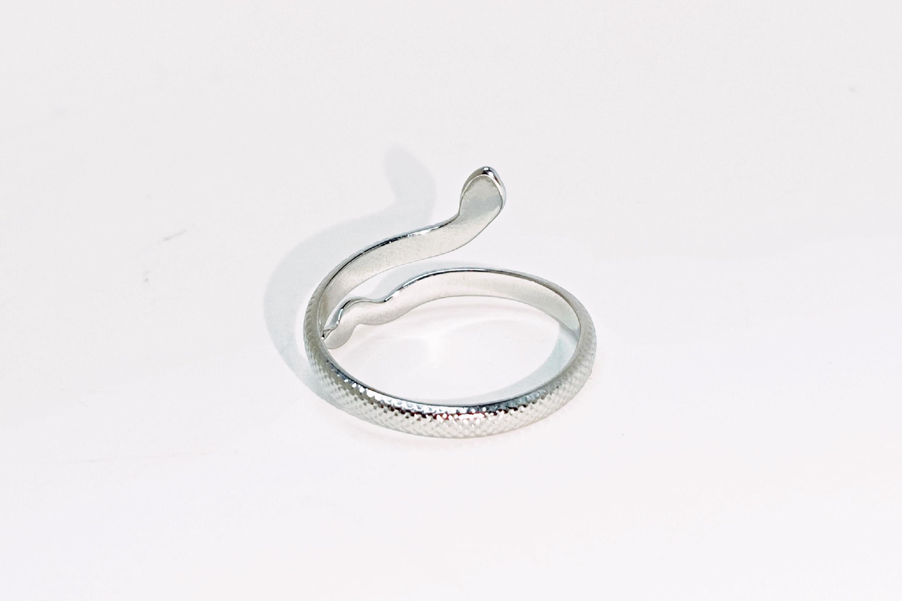 Double Snake Ring in Sterling Silver, Adjustable Size, Silver or Gold , Intertwining Snake Ring ...