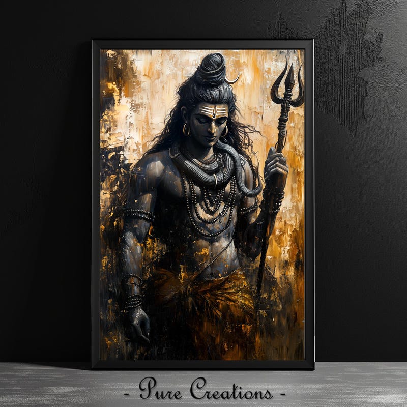 Lord Shiva Wall Poster - Etsy UK