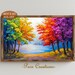 Multi Colored Trees Oil Painting Print, Autumn Home Decor Art, Instant ...