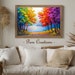 Multi Colored Trees Oil Painting Print, Autumn Home Decor Art, Instant ...
