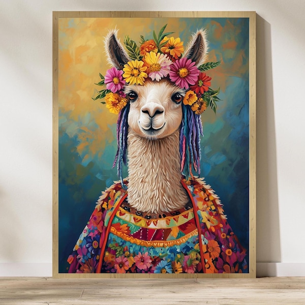 Llama Painting - Etsy