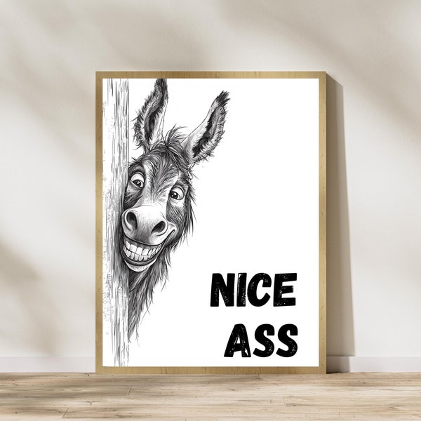 Nice Ass Poster Donkey - Etsy