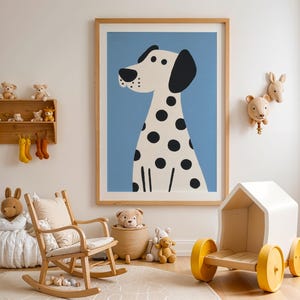 Dalmatian Dog Wall Art, Cute Animal Print for Kids Room, Nursery Decor ...