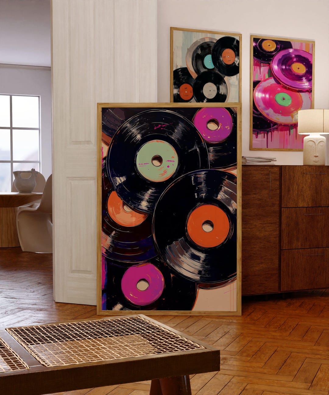 Music Lover Wall Art – Retro Vinyl Decor Print, Music Room Decor ...