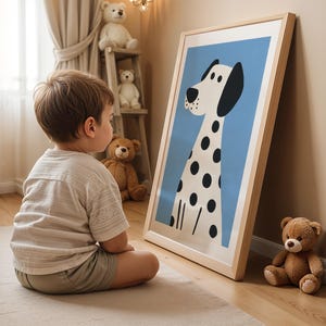 Dalmatian Dog Wall Art, Cute Animal Print for Kids Room, Nursery Decor ...