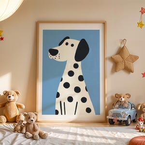 Dalmatian Dog Wall Art, Cute Animal Print for Kids Room, Nursery Decor ...