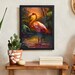 Flamingo Sunset Poster, Oil Painting, Printable Flamingo Wall Art ...