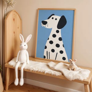 Dalmatian Dog Wall Art, Cute Animal Print for Kids Room, Nursery Decor ...