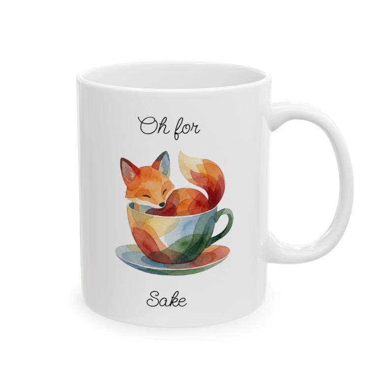 Funny Fox Ceramic Mug | Sarcastic Humor, Novelty Coffee Cup - Etsy