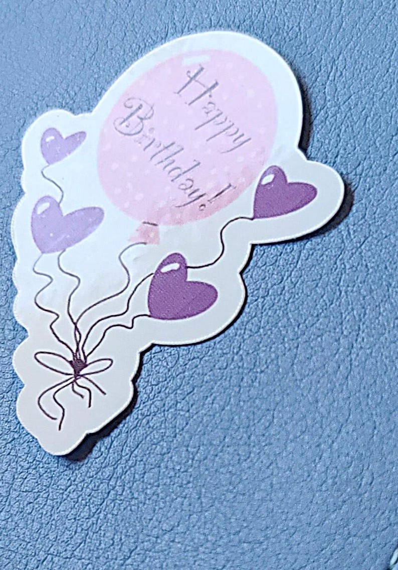 Happy Birthday Balloons Sticker - Etsy