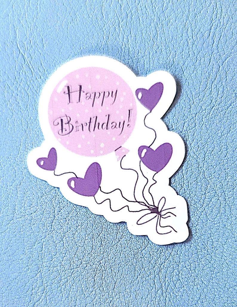 Happy Birthday Balloons Sticker - Etsy
