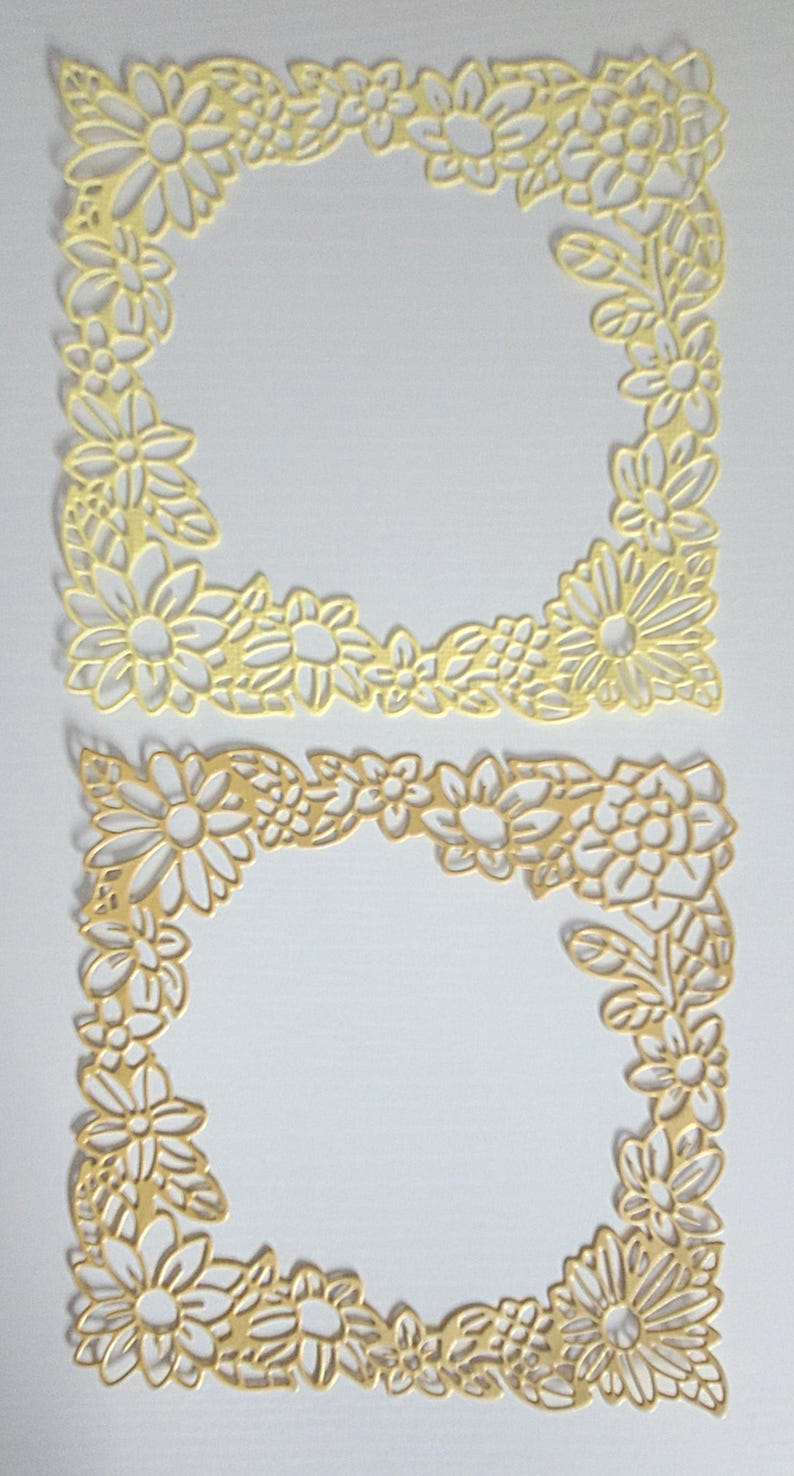 Floral Cardstock Square Die Cuts (6 Pcs) - Etsy