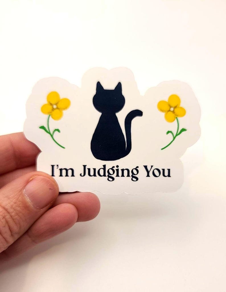 Funny Cat Stickers (3 Pcs) - Etsy